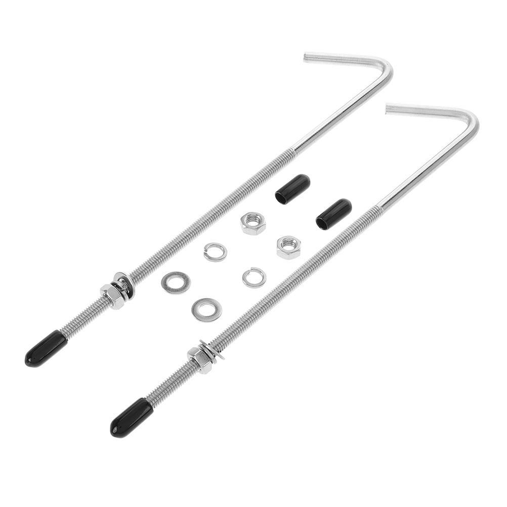 MLINS 2 Set Car Battery Securing Bracket Stainless Steel Battery Hold ...