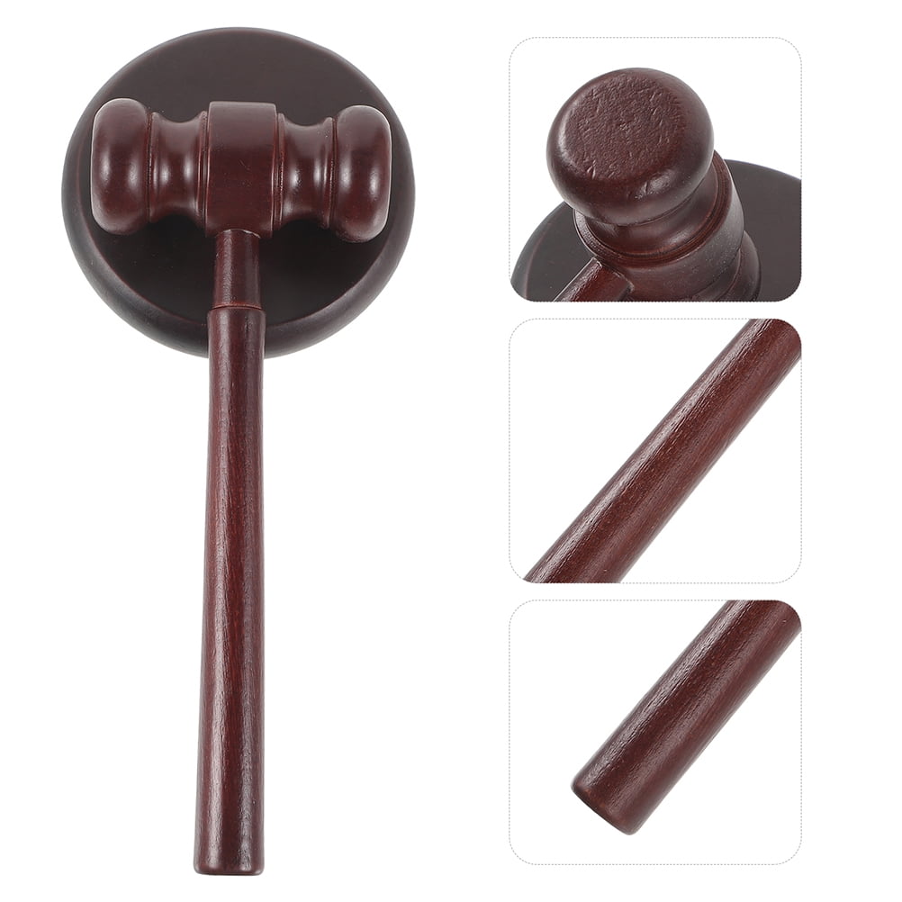 MLINS 2 Set Judge Hammer Wooden Playset Children's Toys Gavel and Block ...