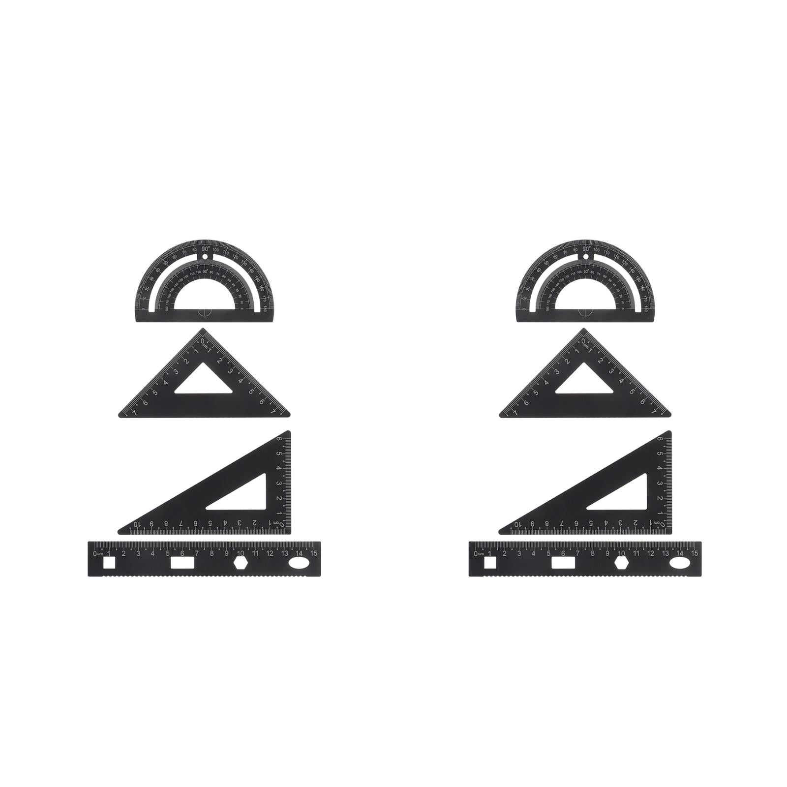 MLINS 2 Sets of 4PCS DIY Metal Ruler Sturdy Office Metal Ruler Ruler ...