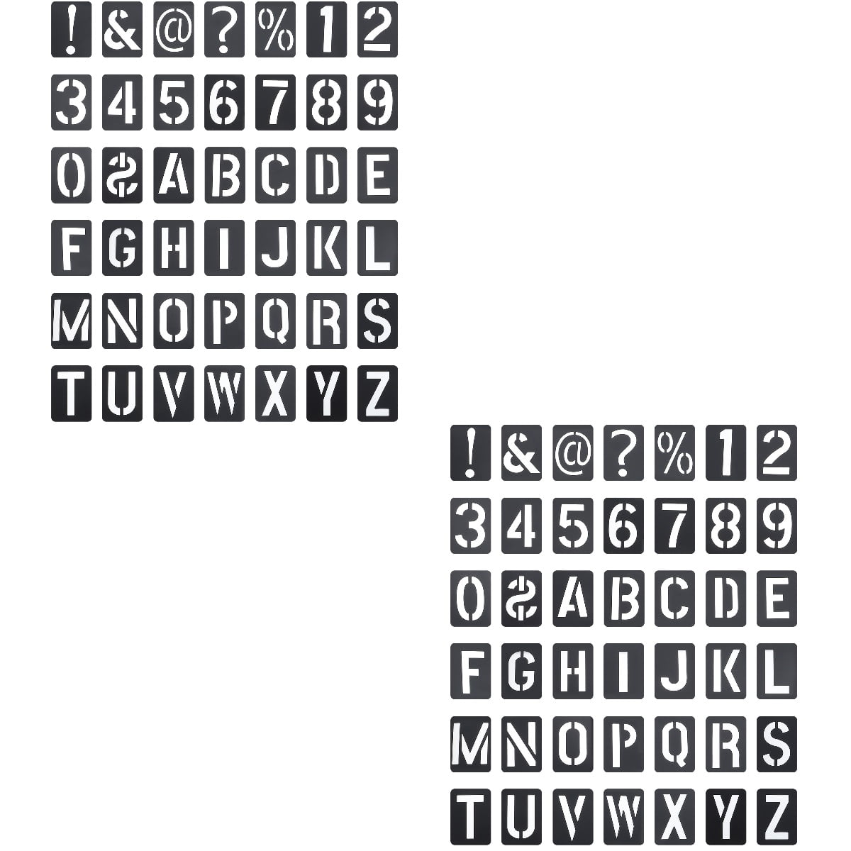 MLINS 2 Sets Alphabet Templates Number Drawing Templates Painting ...