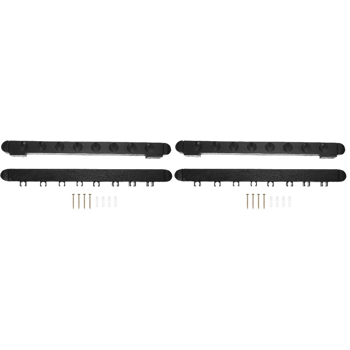 MLINS 2 Sets Billiards Pole Rack Wooden Cue Stand Pool Stick Wall Rack ...