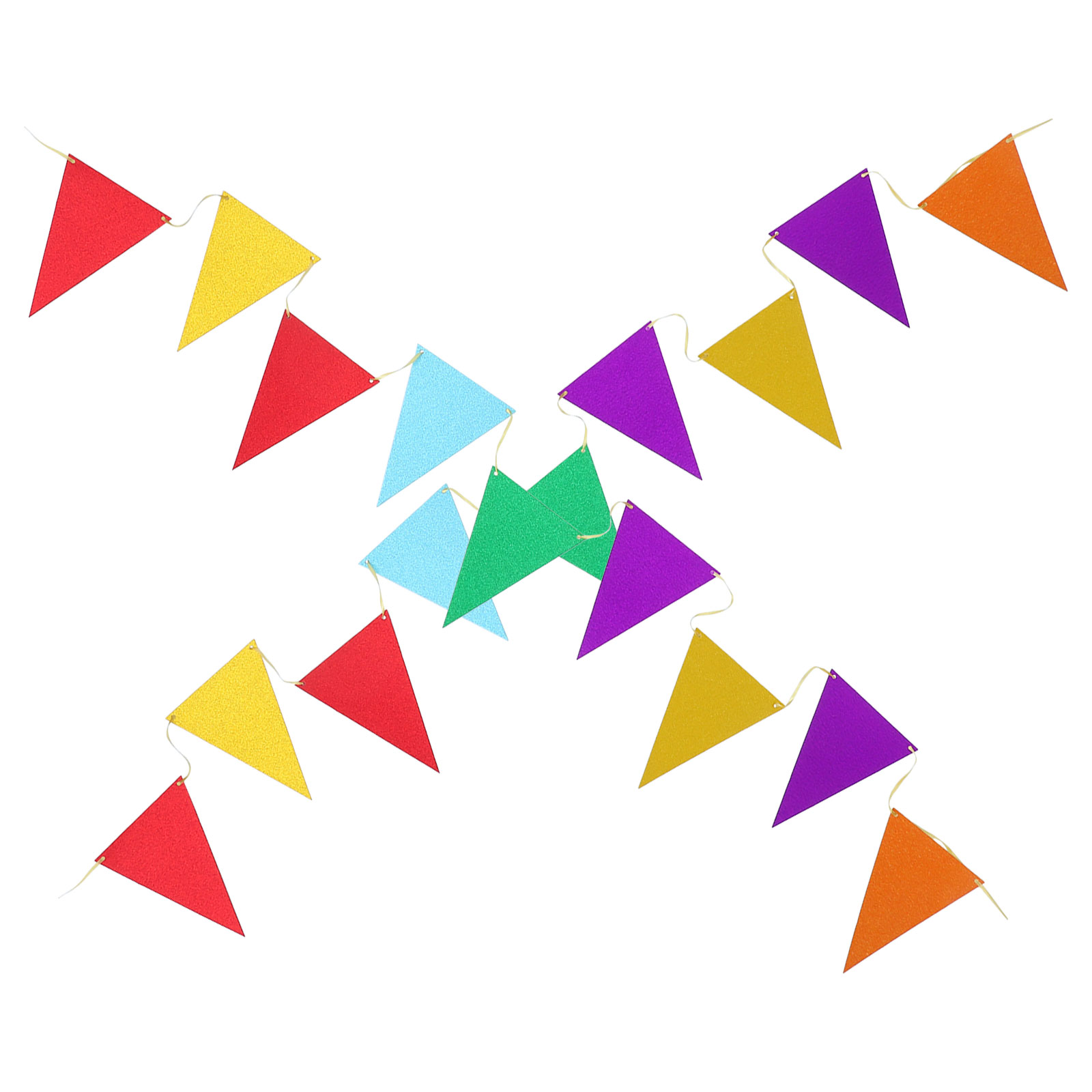 MLINS 2 Sets Carnival Bunting Pennant Banner Birthday Party Decorations ...