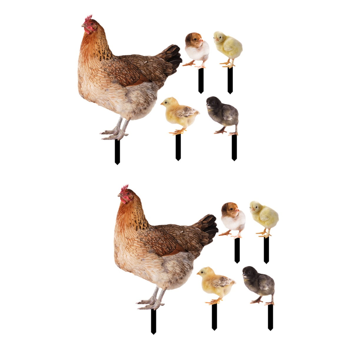MLINS 2 Sets Chicken Acrylic Stake Garden Acrylic Hen Chick Sign ...