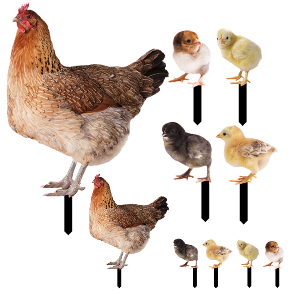 MLINS 2 Sets Chicken Coop Solar Lights Outdoor Garden Hen Ground Plug ...