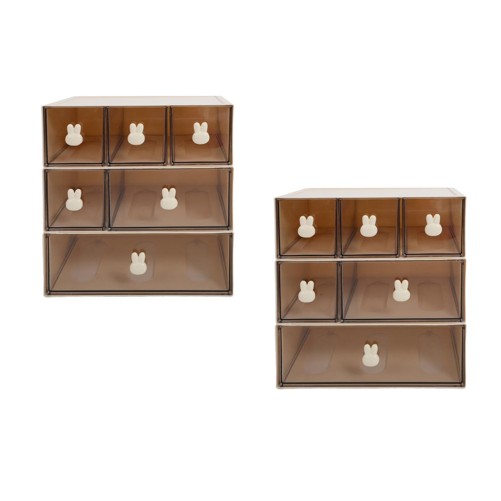 MLINS 2 Sets Clear Bins Stackable Bunny Storage Box Office - Walmart.com