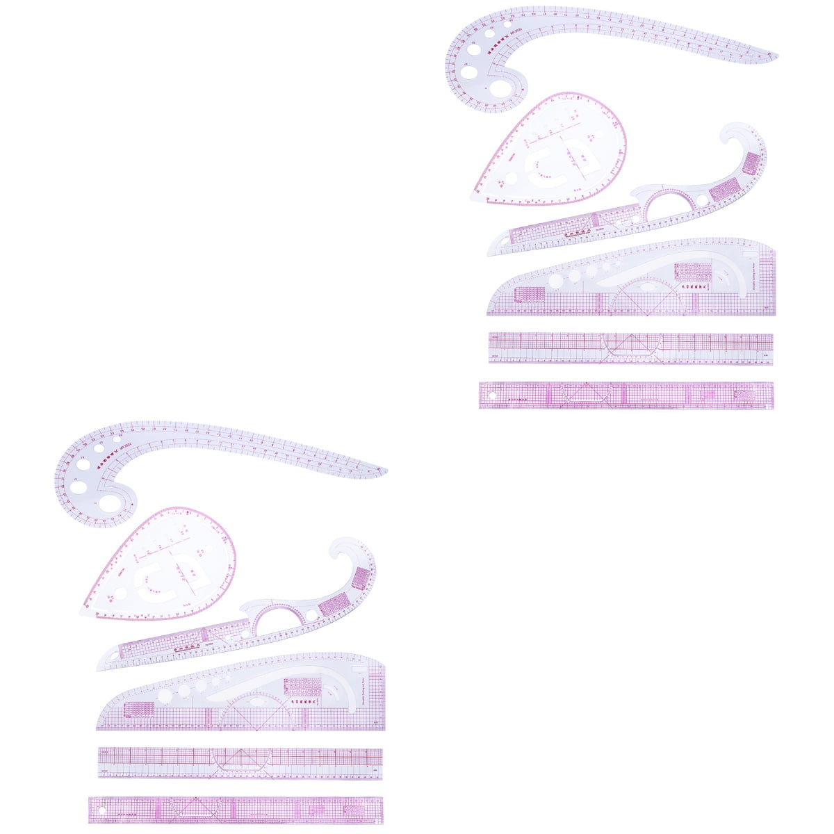 MLINS 2 Sets Cutting Craft Scale Rule Drawing Tools Ruler Acrylic ...