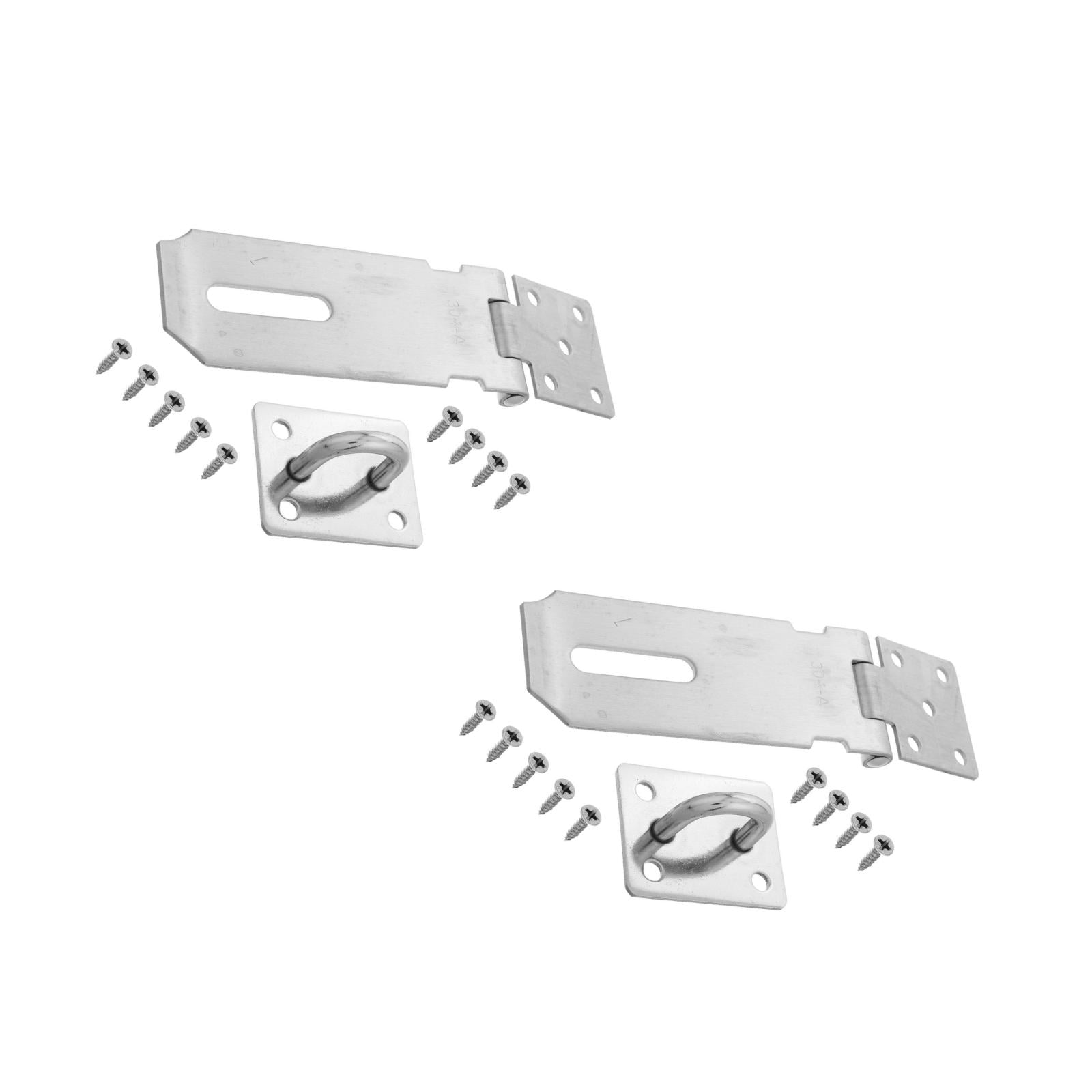 MLINS 2 Sets Door Lock Hasp Staple with Screw Heavy Duty Gate Hasp ...