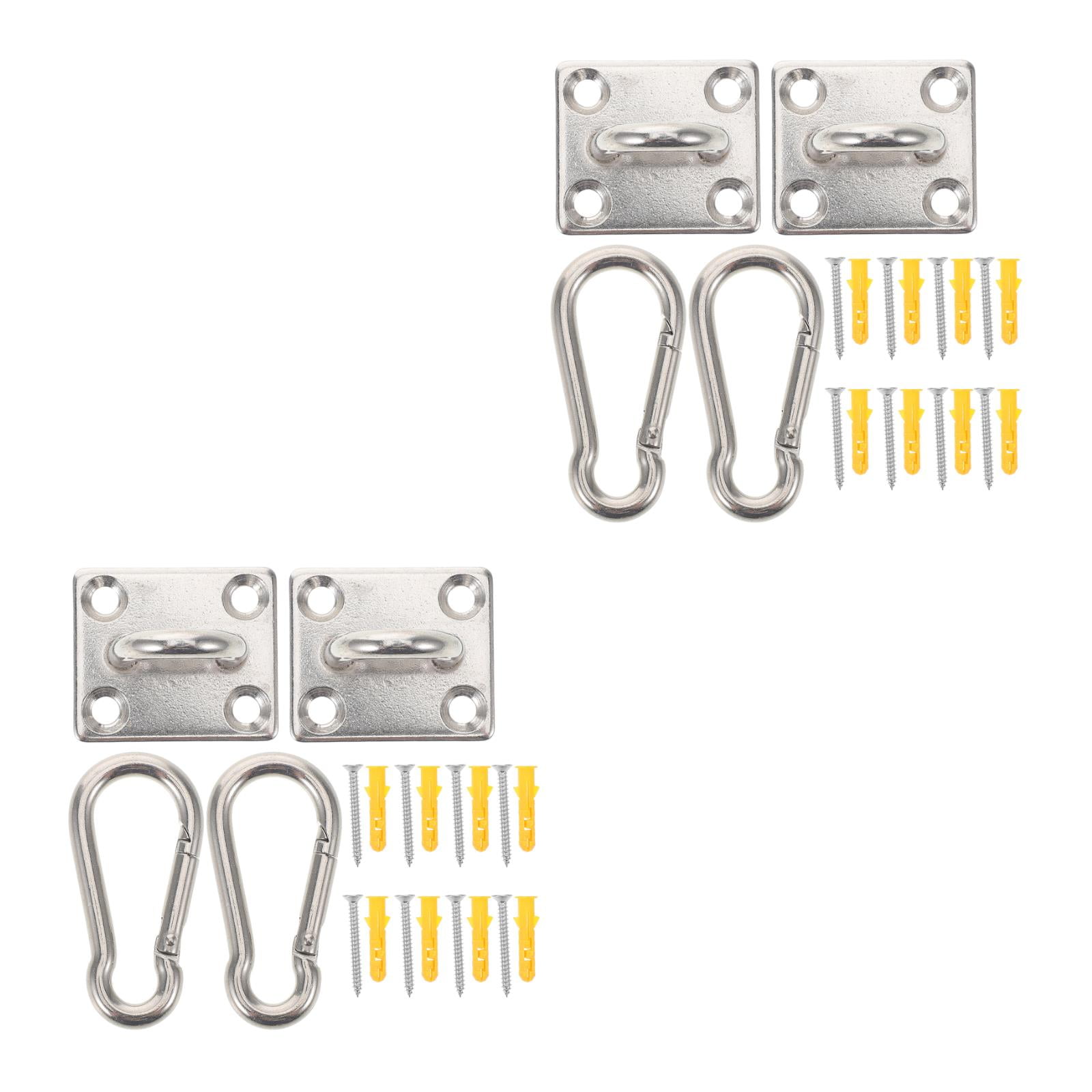 MLINS 2 Sets Heavy Duty Pad Eye Plate U Hook Ceiling Hooks Stainless ...