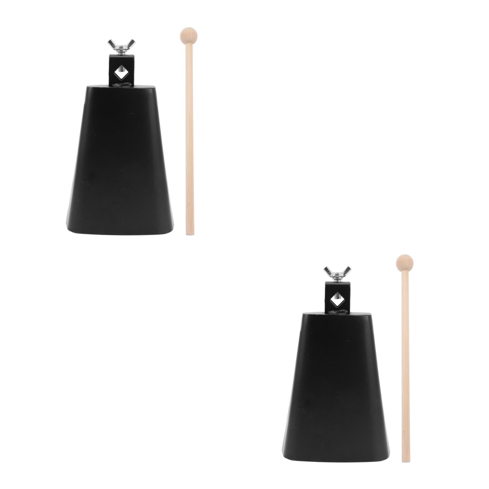 MLINS 2 Sets Iron Cowbell with Wooden Drumstick Percussion Tool Small ...