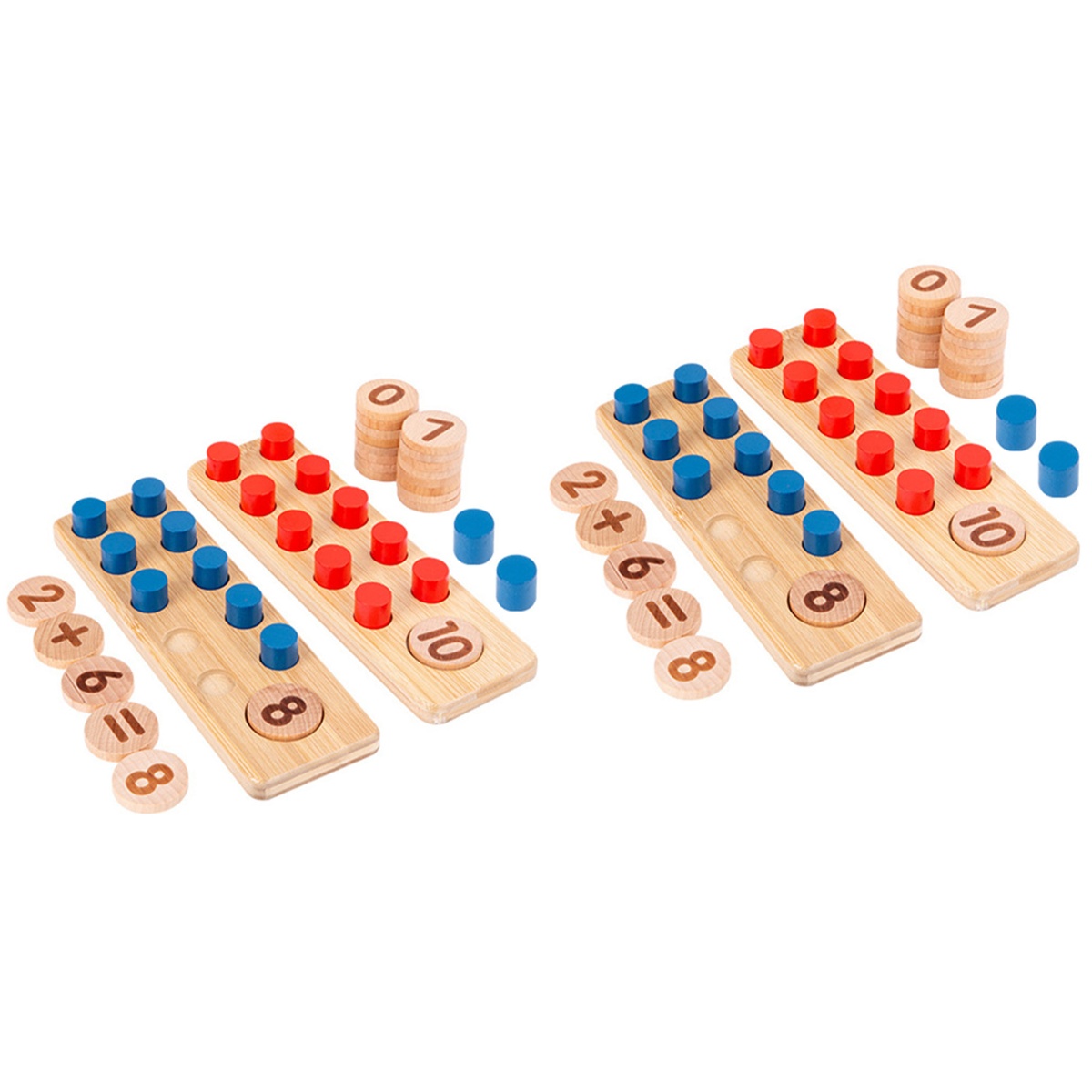 MLINS 2 Sets Kids Number Cognitive Toys Wooden Math Playthings Math ...
