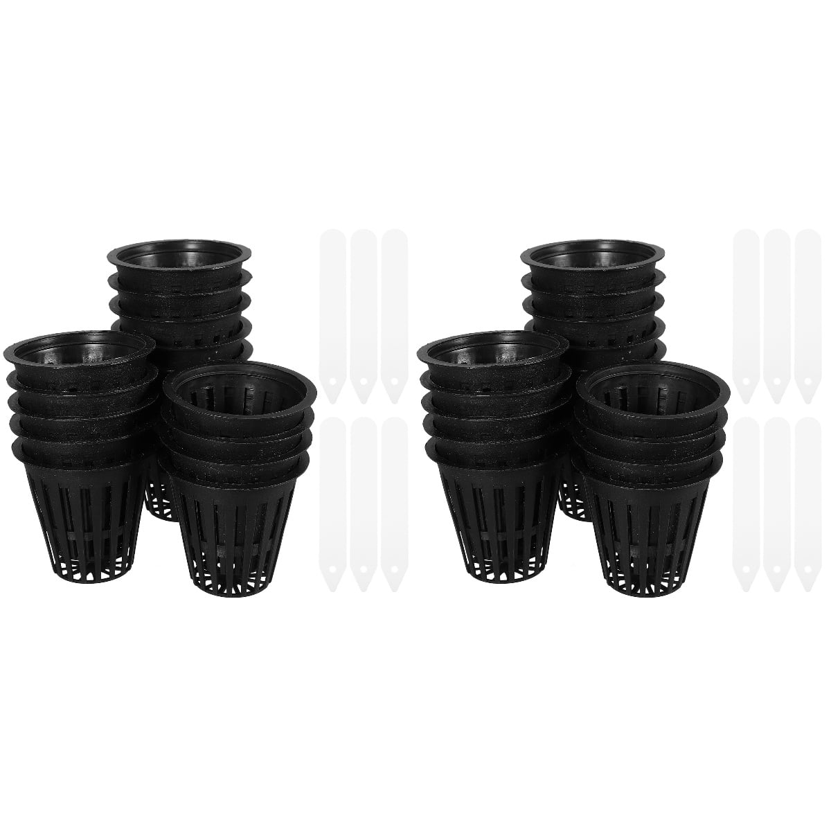 MLINS 2 Sets Net Pots for Hydroponics Heavy Duty Plastic Slotted Mesh ...