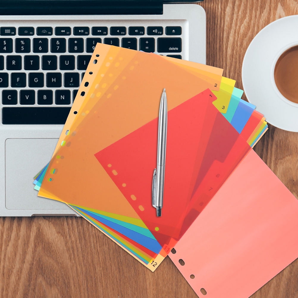 MLINS 2 Sets Of Plastic Binder Dividers With Tabs Cute Binder Index ...