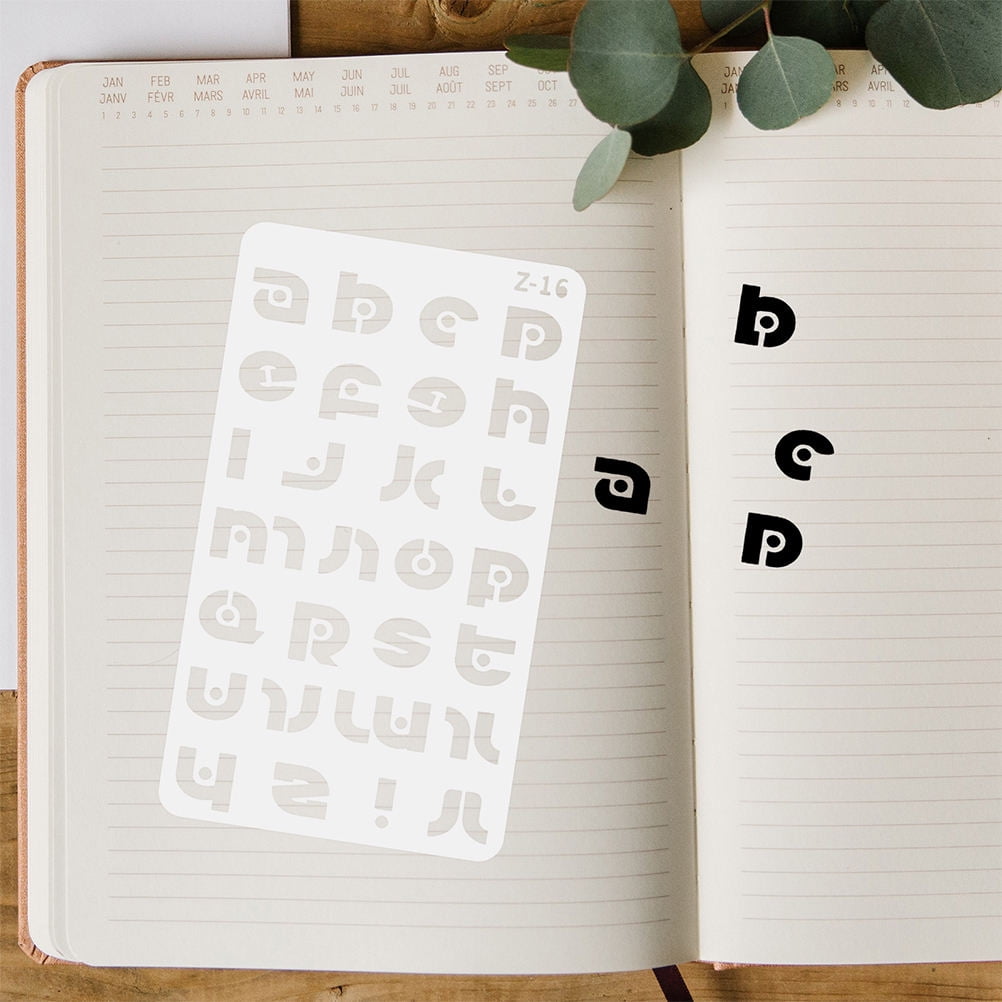 MLINS 2 Sets Plastic Alphabet Stencils For Diy Craft Projects Reusable ...