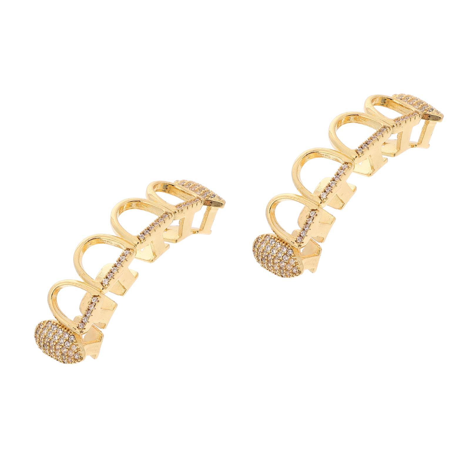 MLINS 2 Sets Rapper Teeth Grill Hip Hop Grill Bling Grill Tooth Grill ...