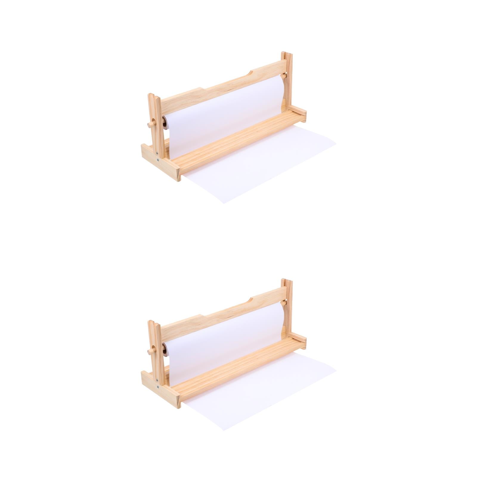 MLINS 2 Sets Simple Paper Roll Easel Stand Wooden Painting Easel ...