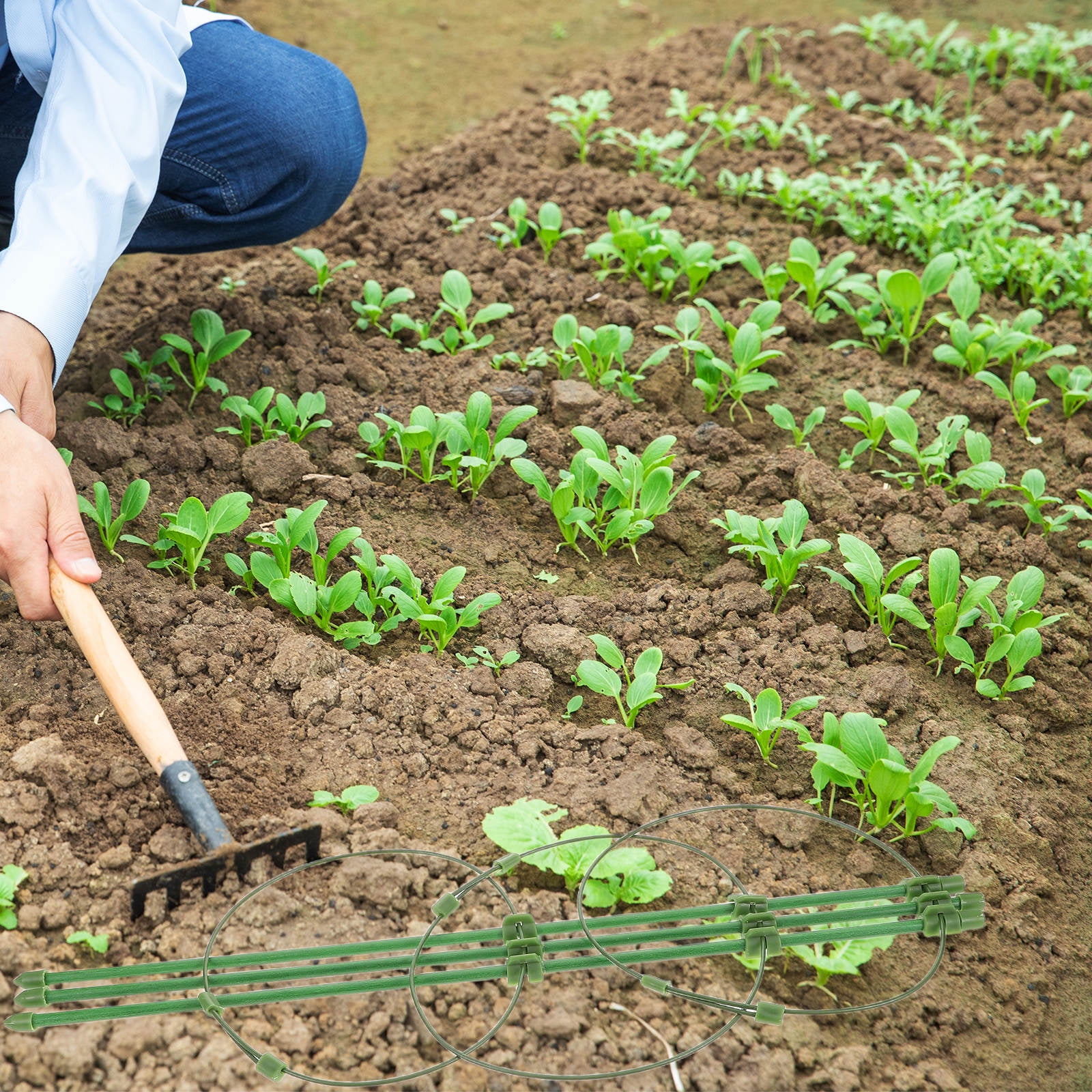 MLINS 2 Sets Tomato Cage for Garden Plant Support Fiberglass Cucumber ...