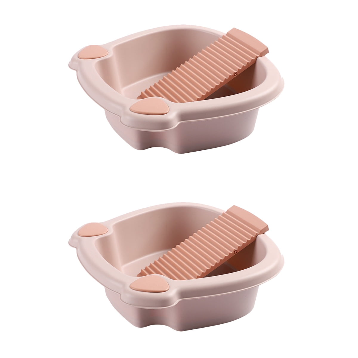 MLINS 2 Sets Washing Clothes Washboard Hand Wash Board Basin for Daily ...