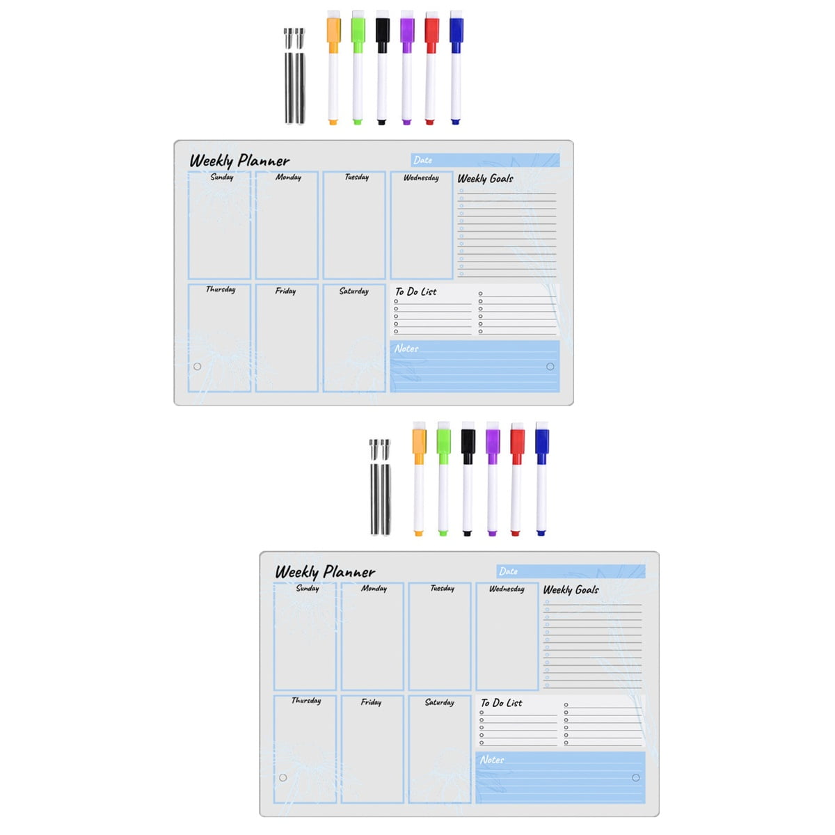 MLINS 2 Sets of Acrylic Memo Writing Board Transparent Memo Board Desk ...