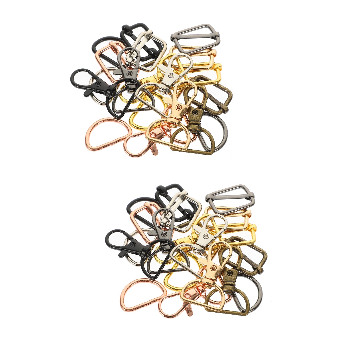 MLINS 2 Sets of Alloy Bag Buckle D Rings Buckle Key Buckle Ring Purse ...