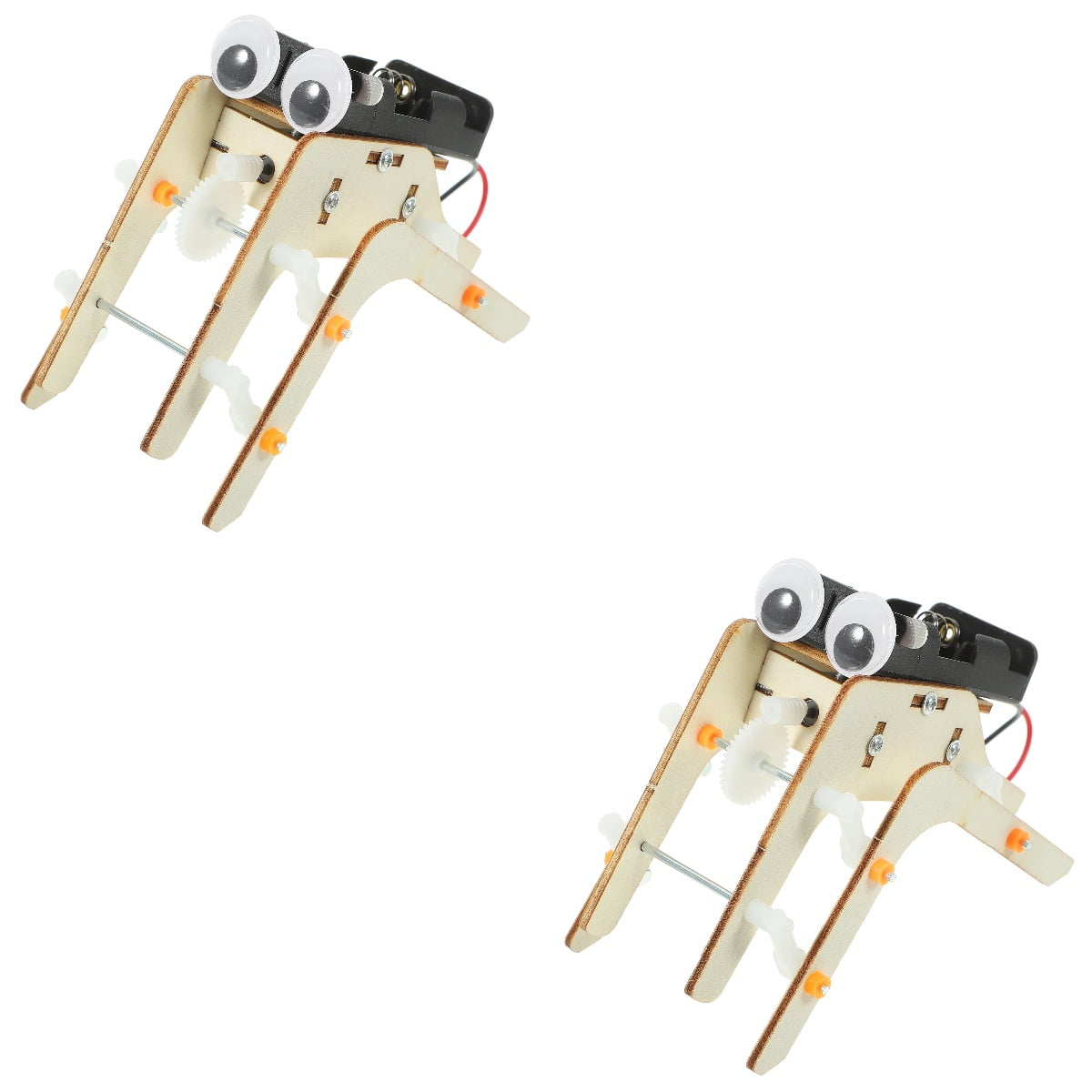MLINS 2 Sets of Diy Wooden Spider Robot Toy Diy Science Technology ...