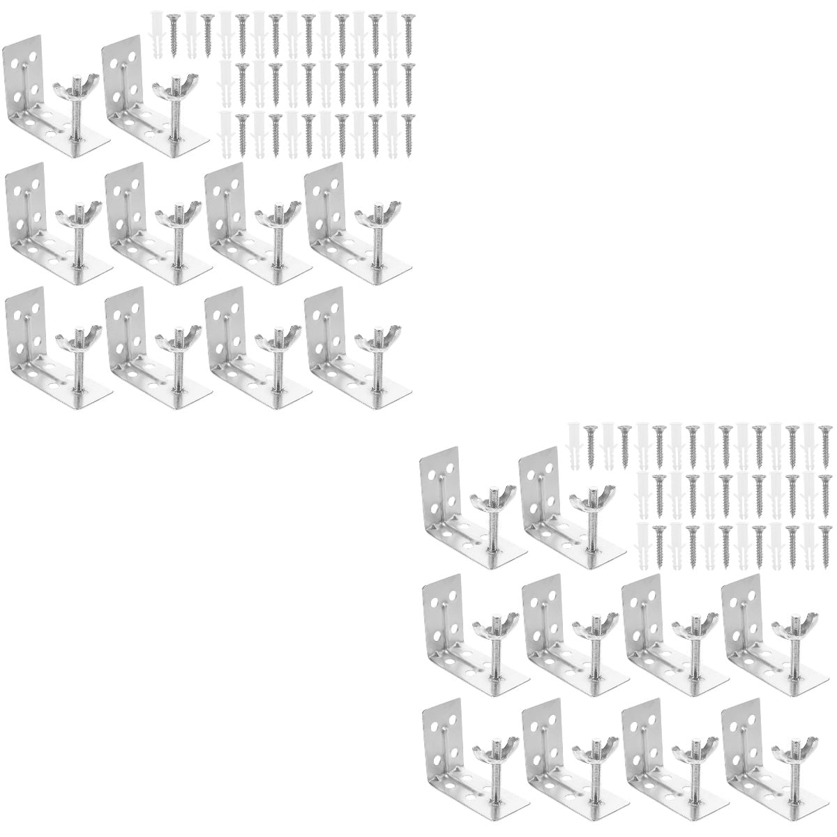 MLINS 2 Sets of Durable Louver Curtain L Shape Brackets Household ...