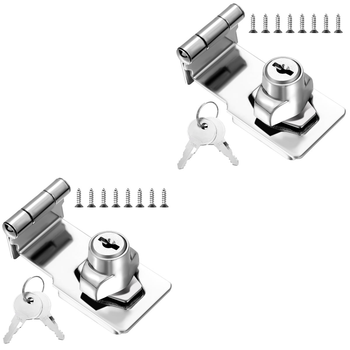 MLINS 2 Sets of Heavy Duty Latch Lock Right Angle Safety Latch Home ...