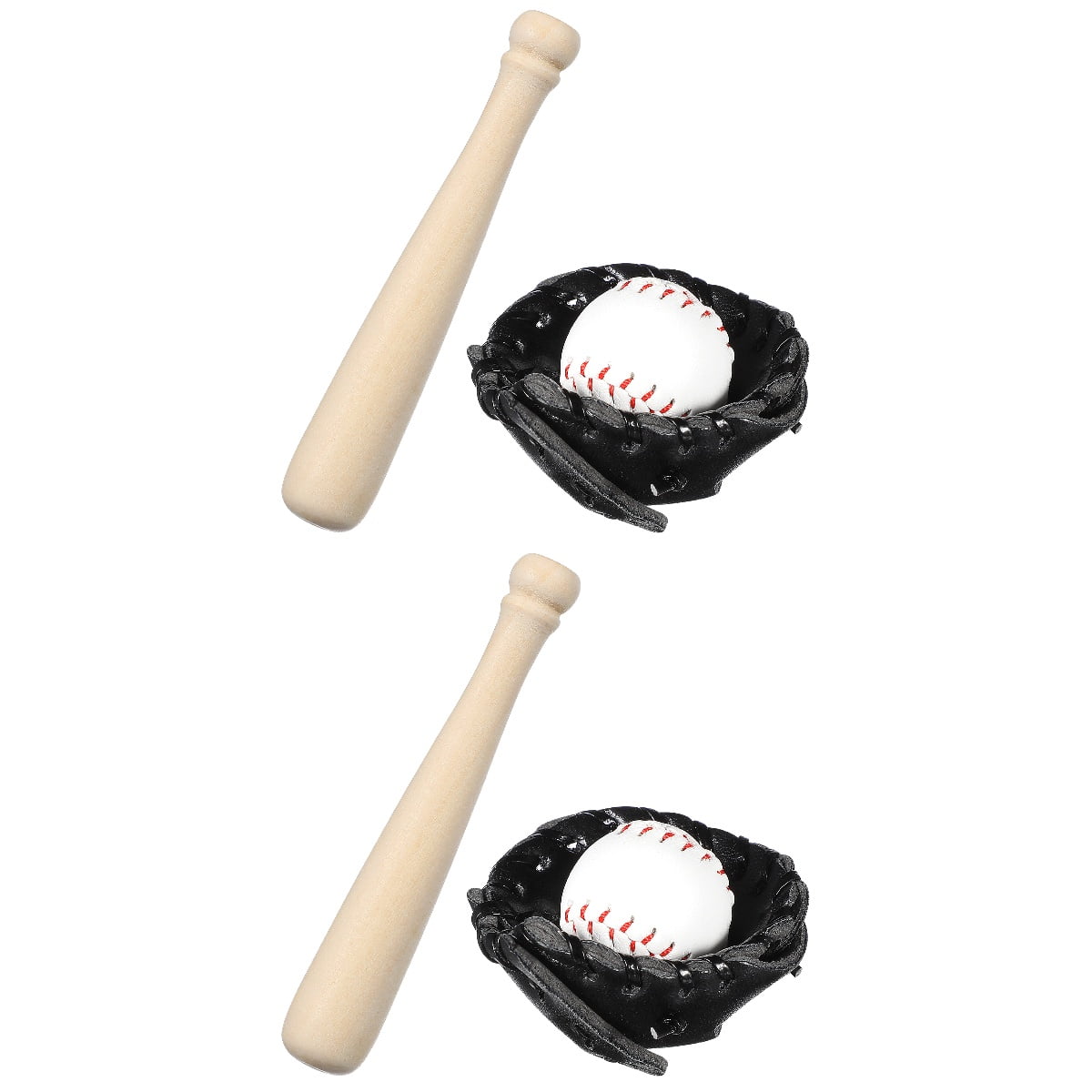 MLINS 2 Sets of Mini Baseball Glove Baseball Bat Decor Mini Baseball ...