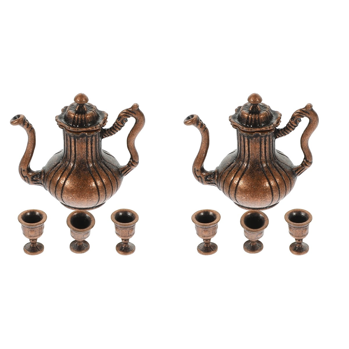 MLINS 2 Sets of Miniature Tea Set Doll House Kitchen Accessories Mini ...