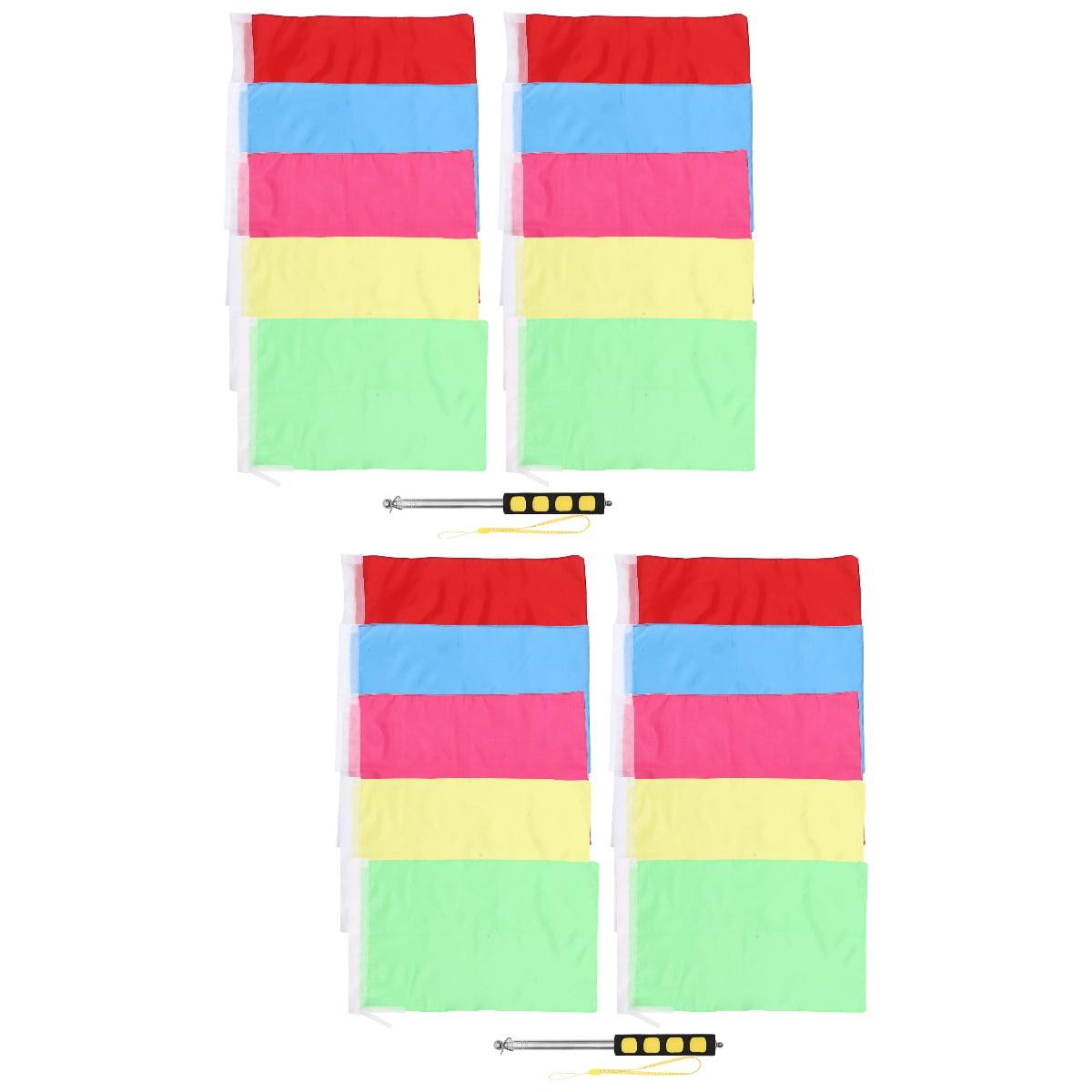 MLINS 2 Sets of Portable Guide Flag Stainless Steel Flagpole ...