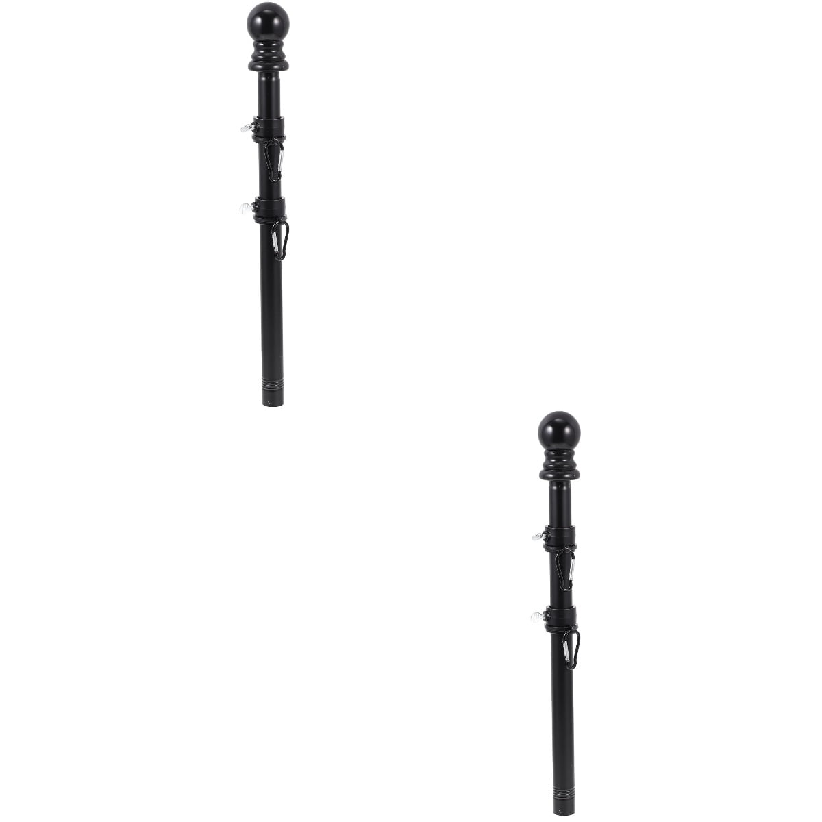 MLINS 2 Sets of Professional Flag Poles with Base and Flag Rings ...