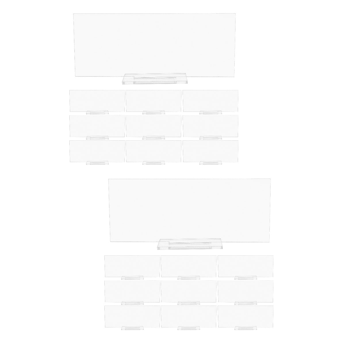 MLINS 2 Sets of Tabletop Acrylic Sign Party Seating Number Holder Table ...
