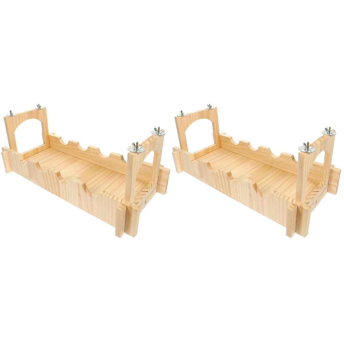 MLINS 2 Sets of Wooden Pet Hideout Toy Pet Cage Hanging Bridge Pet ...