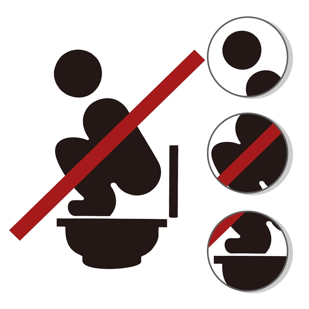 MLINS 2 Sheets Sign Toilet Sticker Smooth Surface Decal - Walmart.com