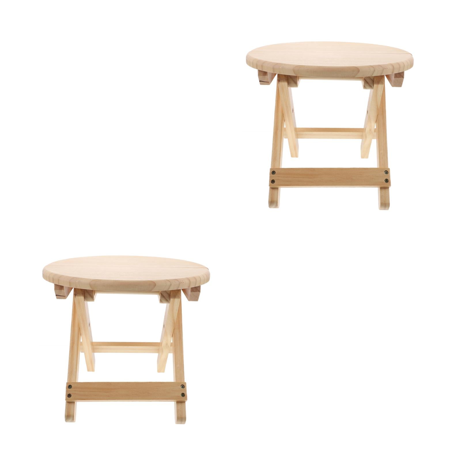 MLINS 2 pcs Solid Wood Small Stool Universal Household Wooden Small ...