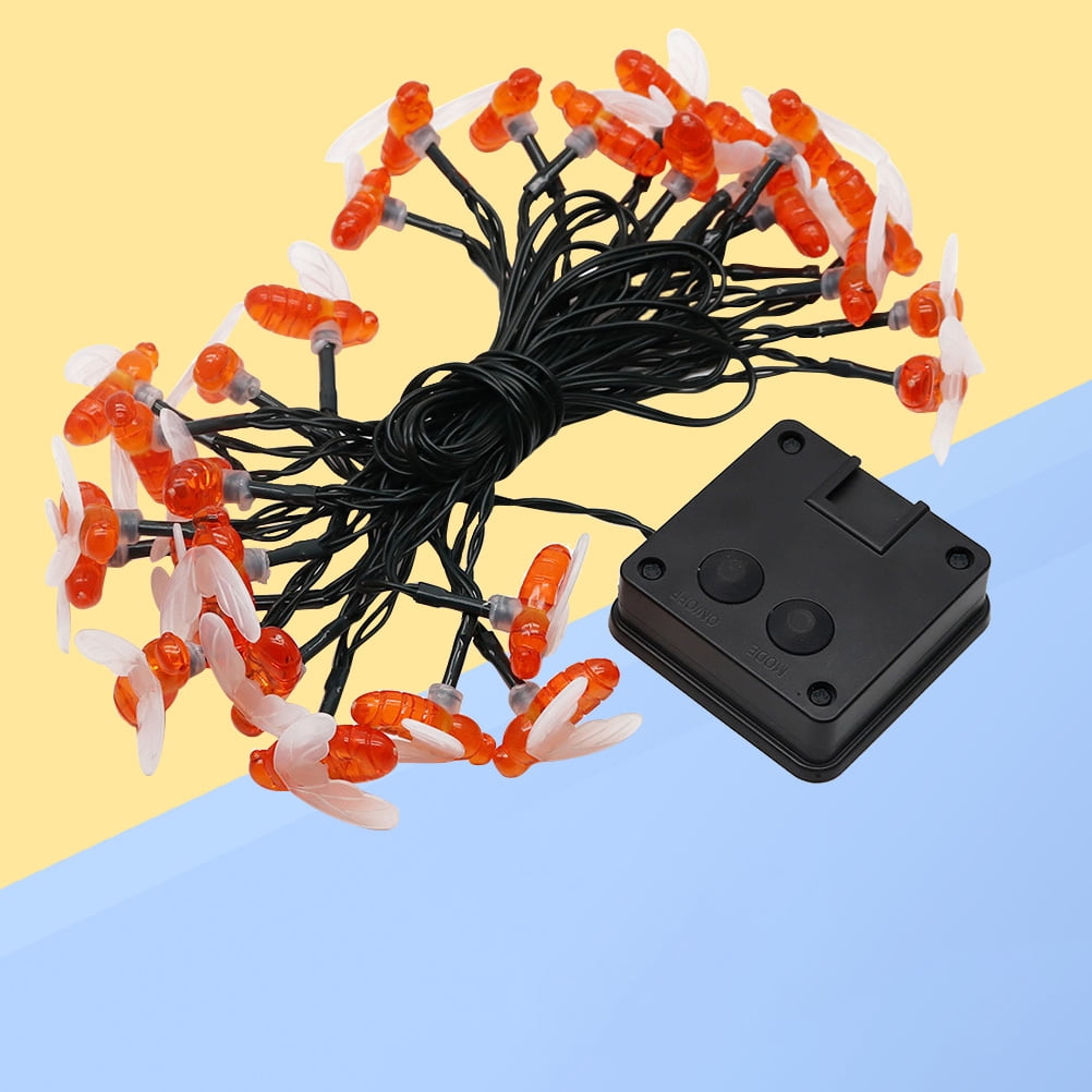 MLINS 20 LED Solar Powered Honey Bee String Lights for Outdoor ...