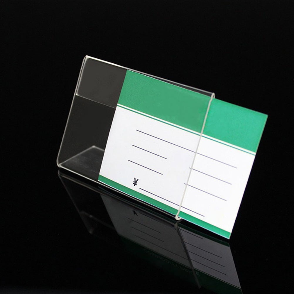 MLINS 20 Pcs Acrylic Price Tag Transparent Stands Bar Sign Holder ...
