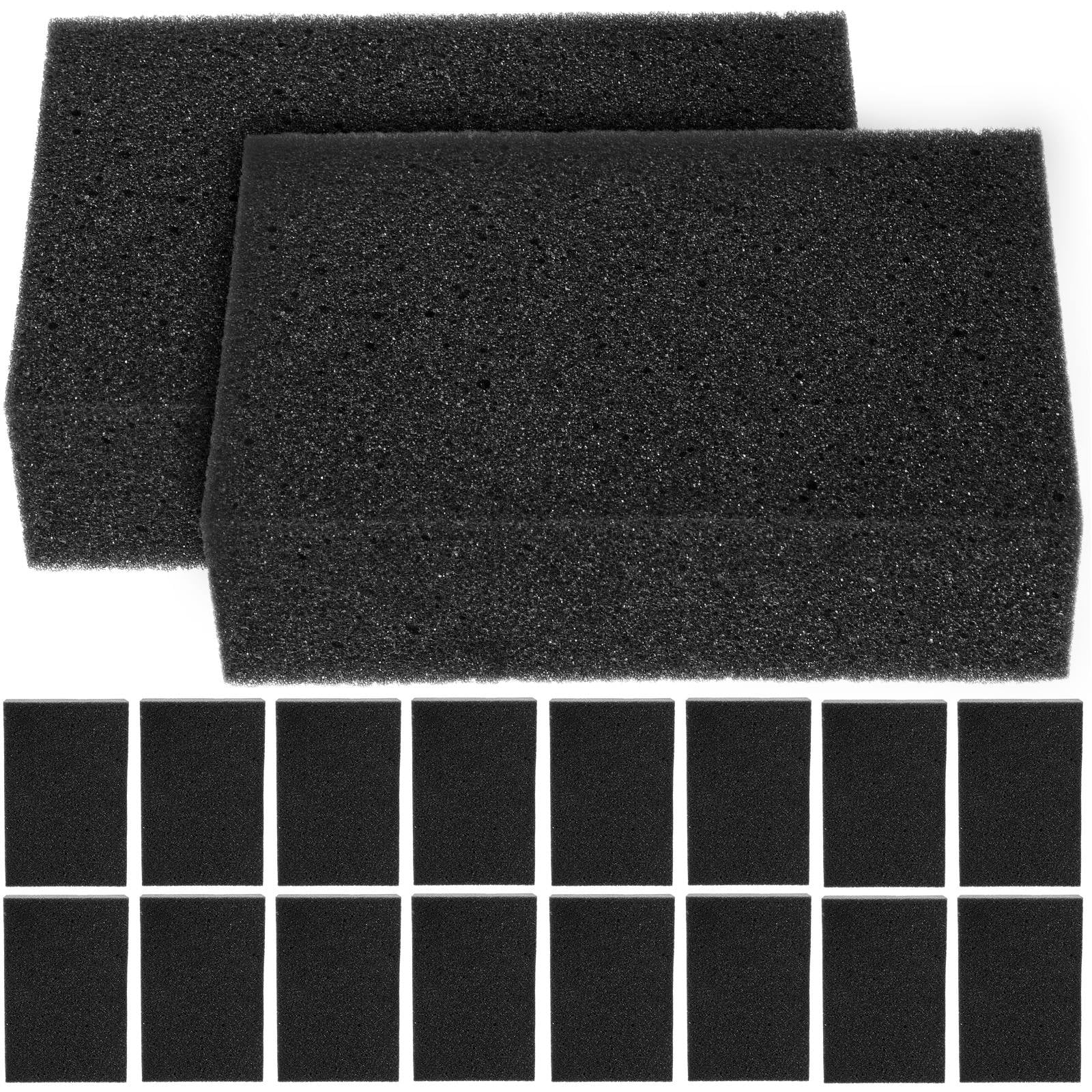 MLINS 20 Pcs Black Sponge Block Big Sponges for Cleaning Cars Exterior ...