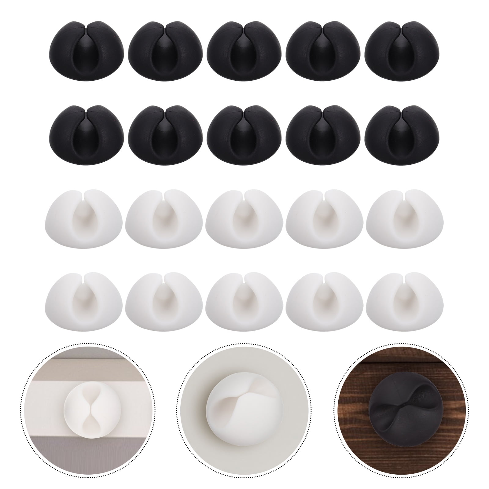 MLINS 20 Pcs Cable Management Tool Desk Cord Organizers Keeper Cables ...