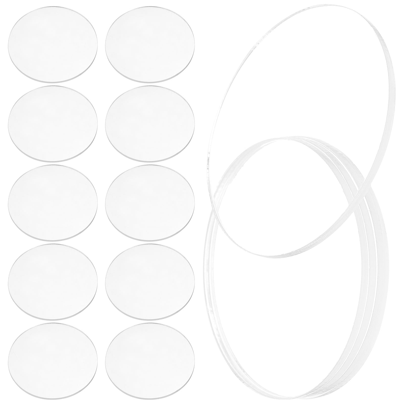MLINS 20 Pcs Cardboard Circles Transparent Acrylic Sheet 5.00X5.00X0.20CM - Walmart.com