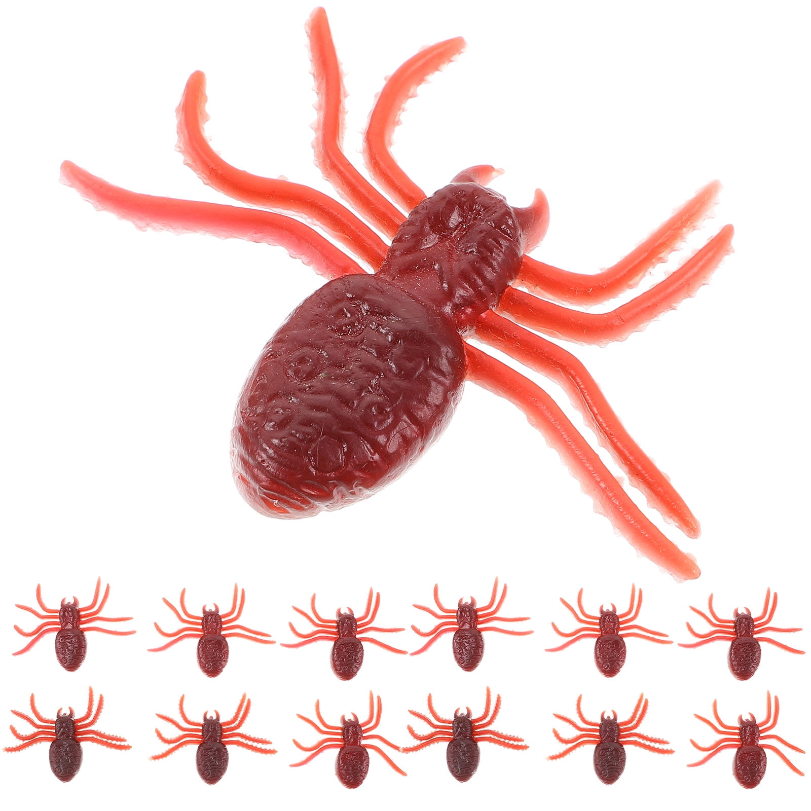 MLINS 20 Pcs Costume Halloween Tricky Spider Toy Simulation Spiders ...