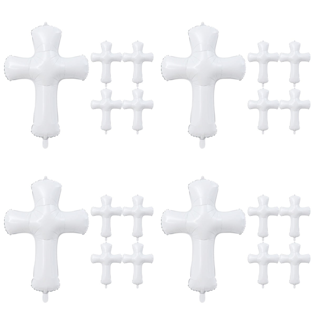MLINS 20 Pcs Cross Shape Balloons Baby Shower Baby Baptism Balloons ...