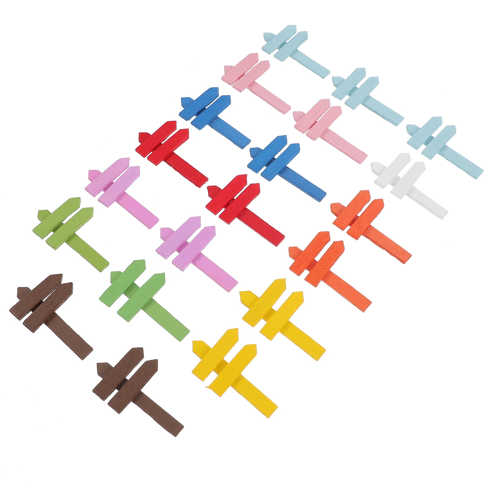 MLINS 20 Pcs Decorative Fence Garden Ornament Mini Picket Miniature ...