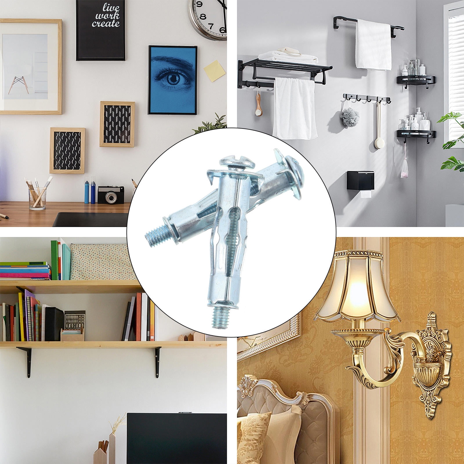 MLINS 20 Pcs Expansion Bolt Plasterboard Fixer Cavity Anchor Bolts ...