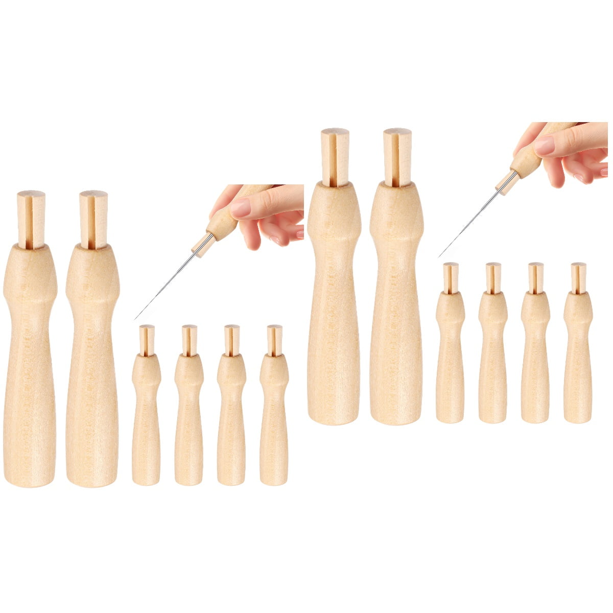 MLINS 20 Pcs Felting Tools Replacement Wooden Handles Felting Needle ...