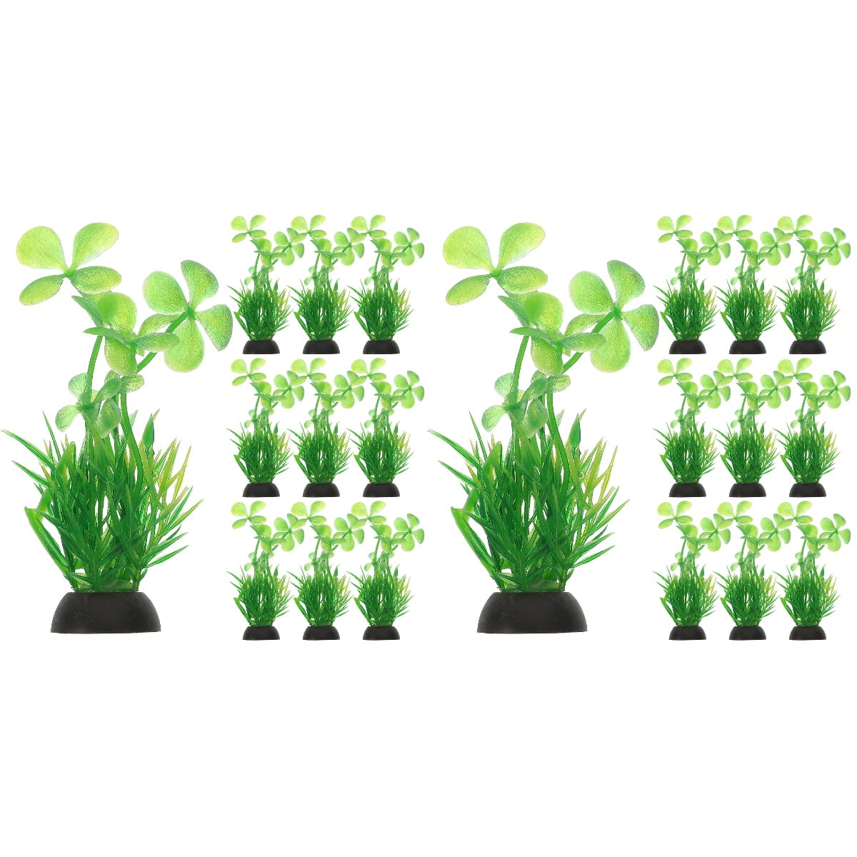MLINS 20 Pcs Fish Tank Plant Aquarium Decorations Plastic Water Tanks ...