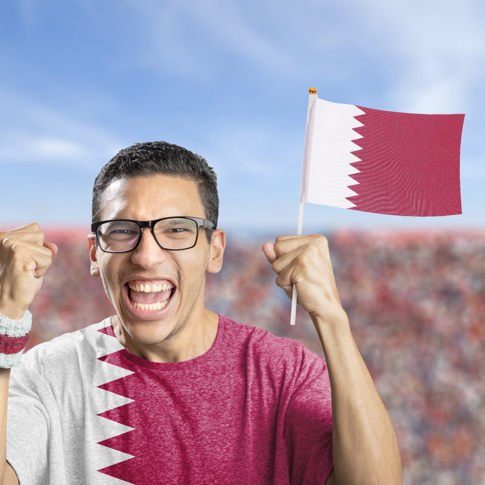 MLINS 20 Pcs Flag with Stick Hand Flags Waving Handheld - Walmart.com