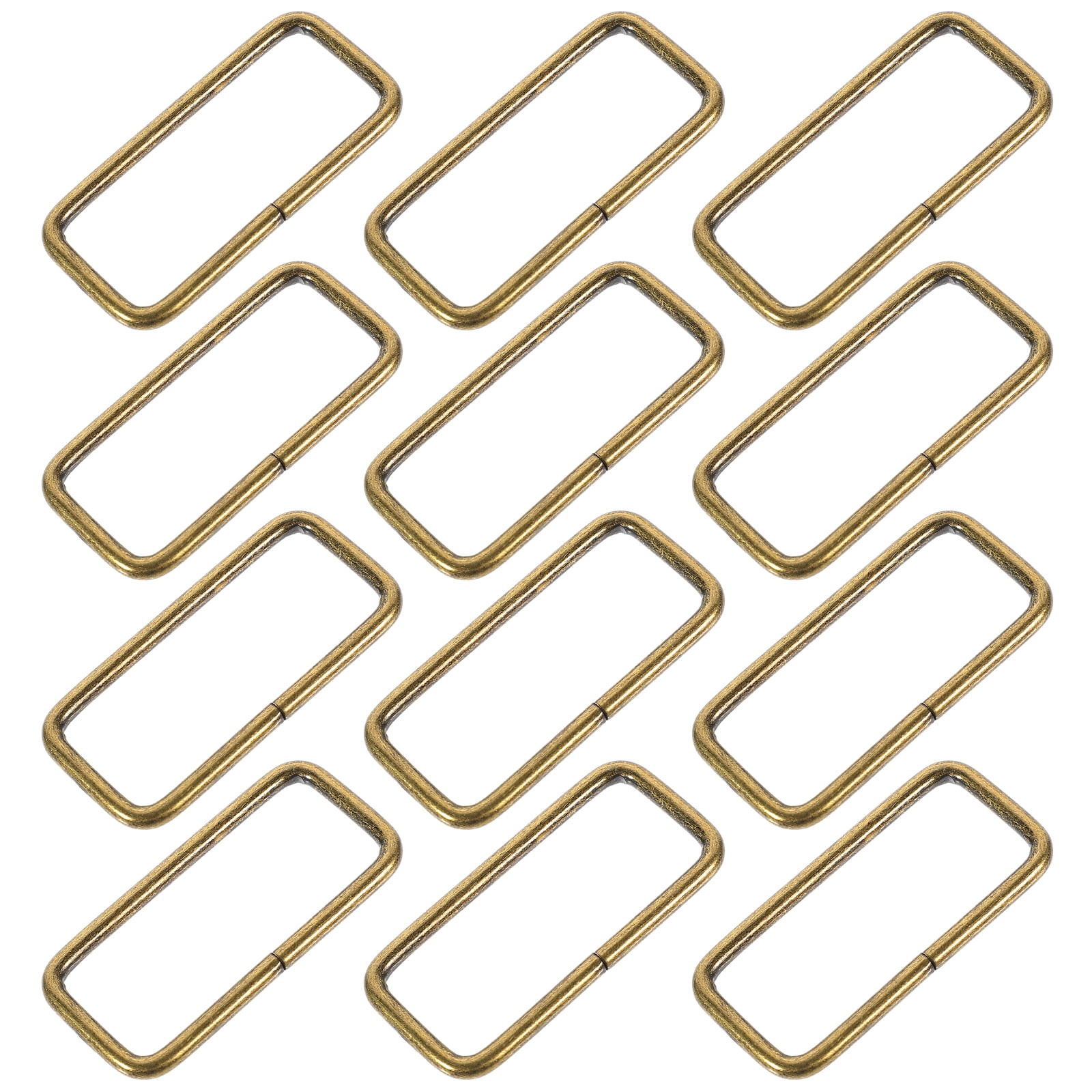 MLINS 20 Pcs Flat Rectangle Rings Loop Purse Making Coat Fixing Buckle ...