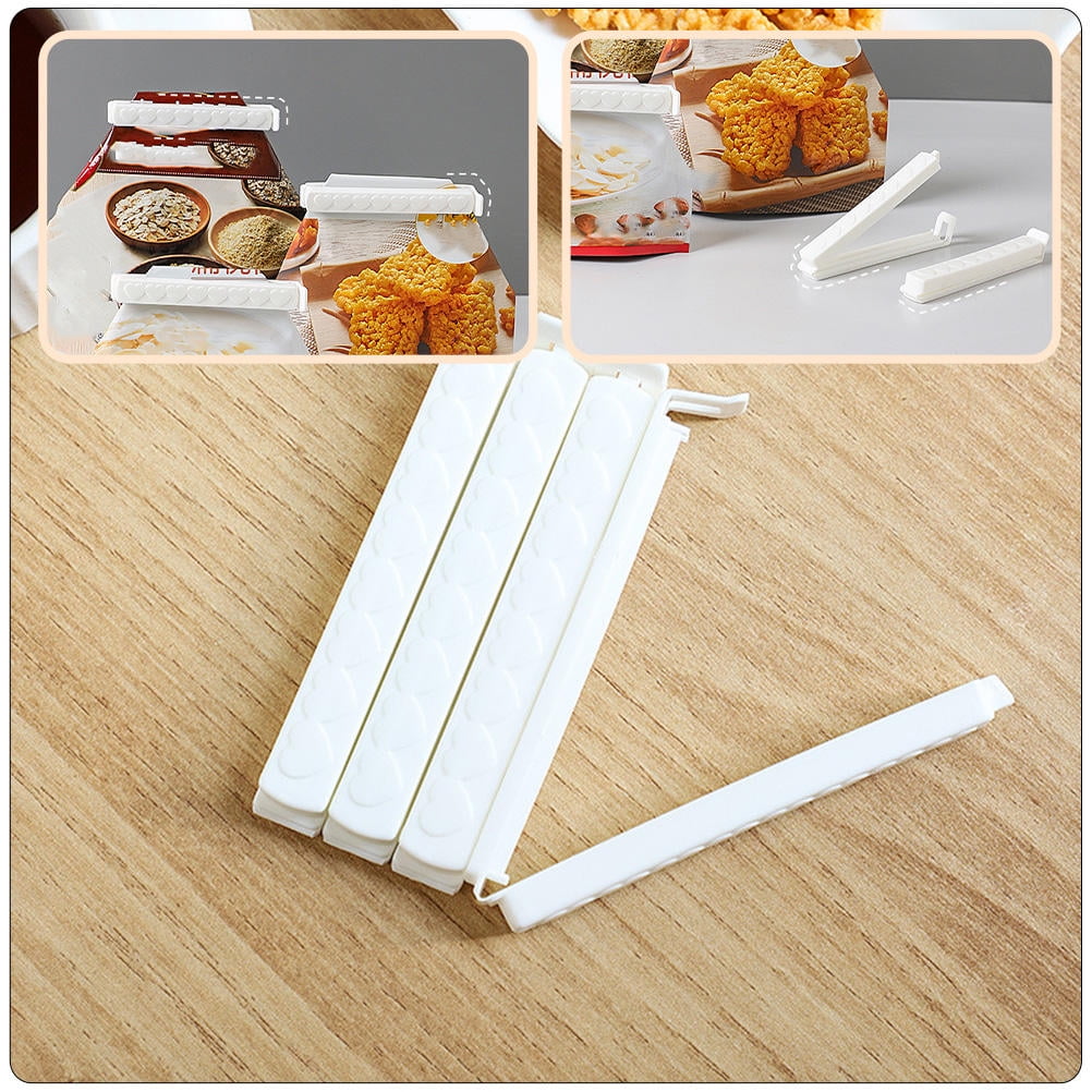 MLINS 20 Pcs Food Seal Clip Snack Bag Clips Baggies Grocery Bags White ...