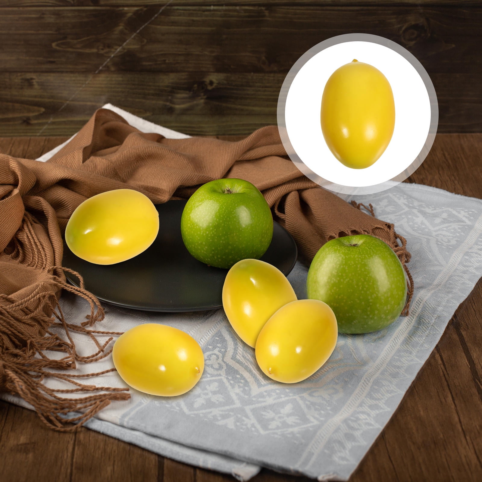 MLINS 20 Pcs Fruit Model Prop Imitation Mini Lemon Decor Machine Yellow ...