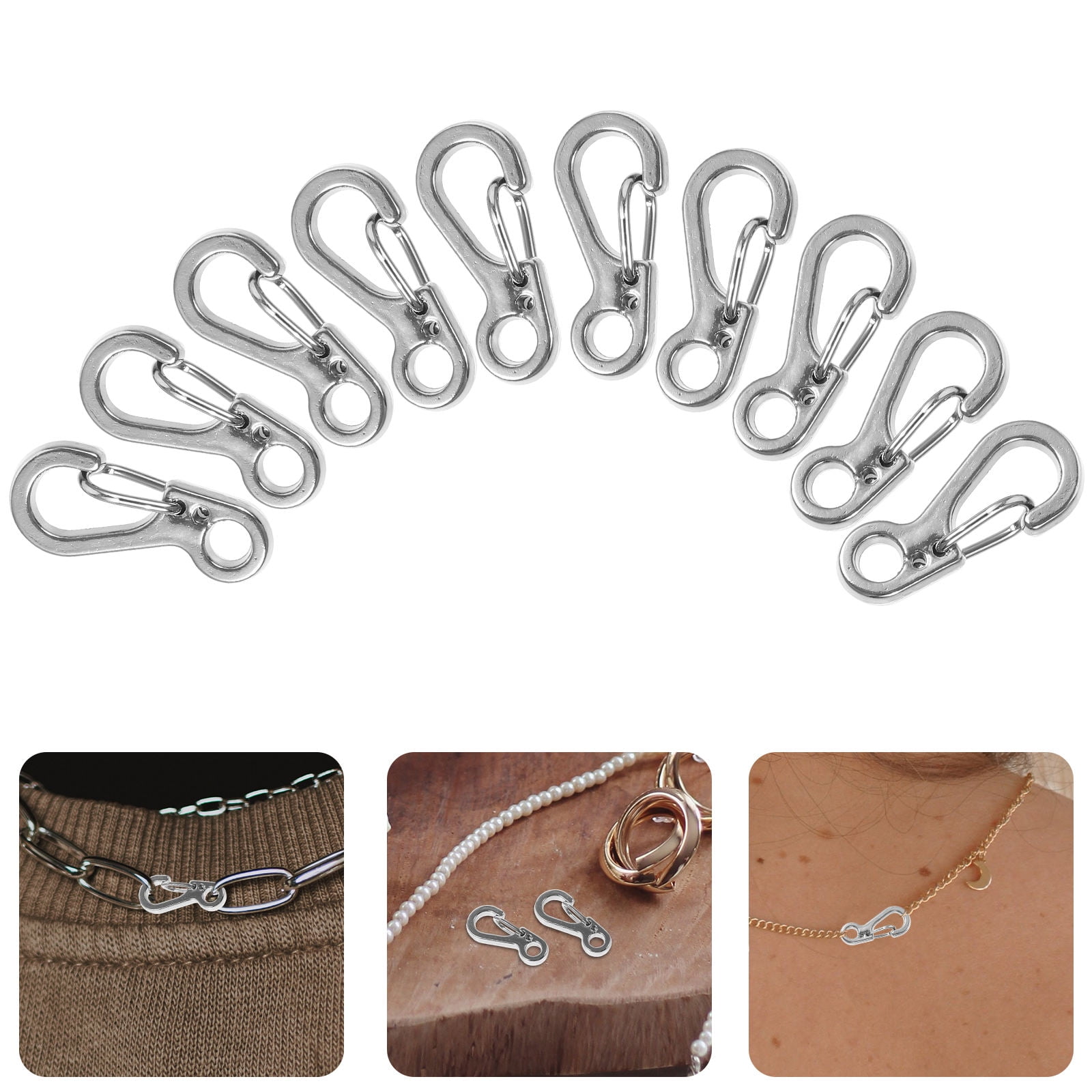MLINS 20 Pcs Hanging Accessories Carabiner Key Chains Small Clips Mini ...